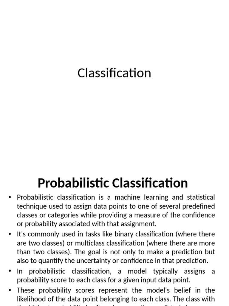 Probablistic Classification | PDF | Statistical Classification | Machine Learning