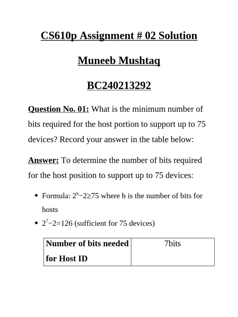 CS610p Assignment BC240213292 | PDF