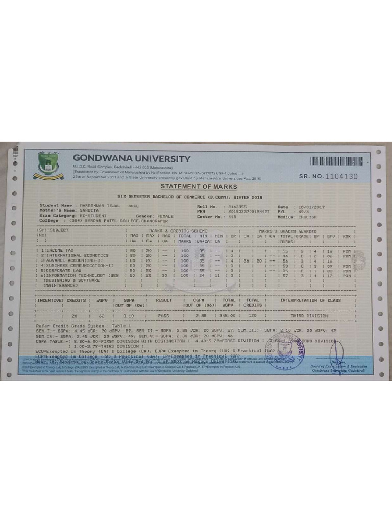 Six Same Marksheet | PDF