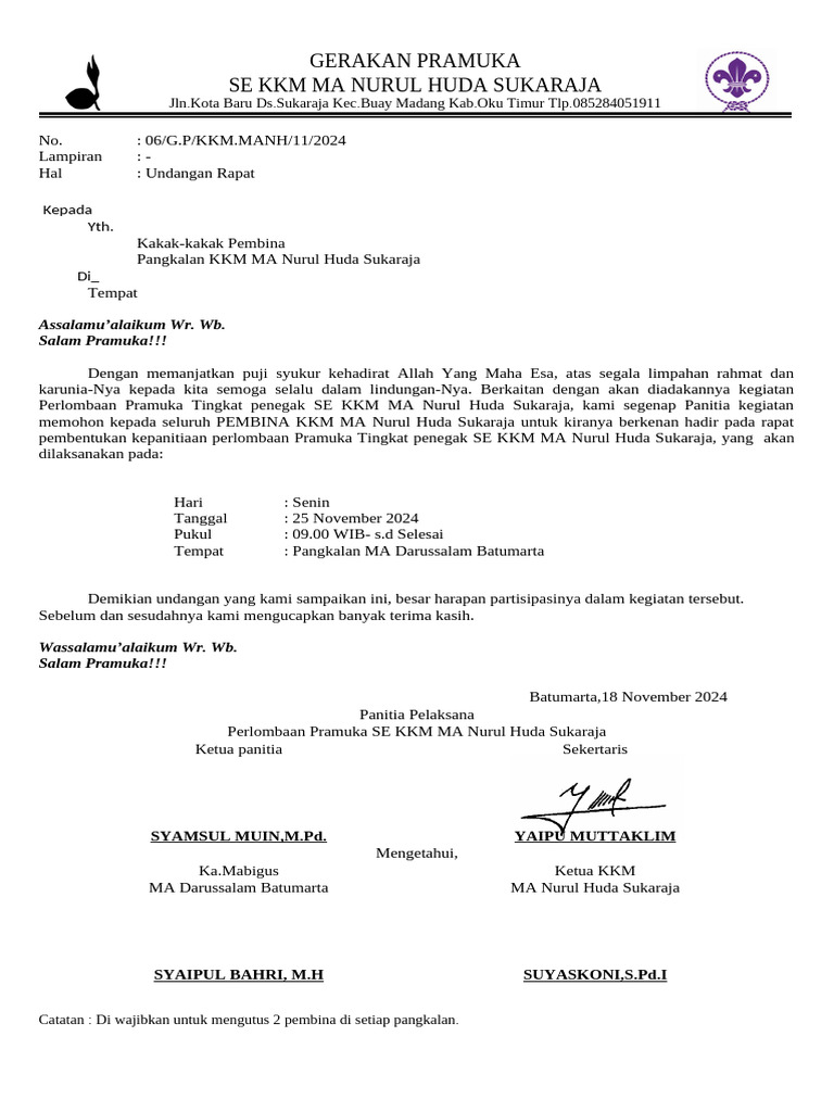 undangan kkm lengkap | PDF