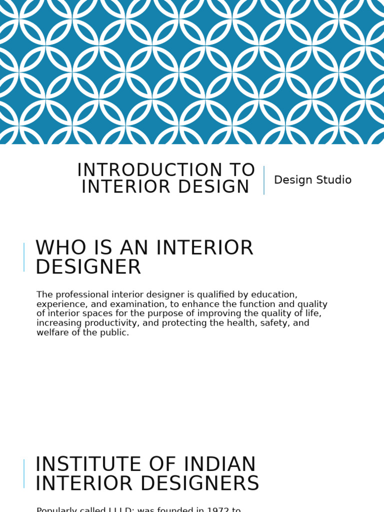 Introduction to Interior Design | PDF