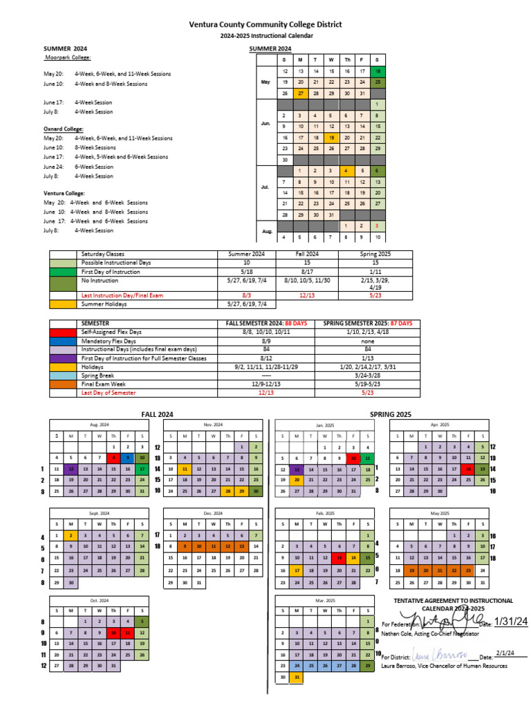 AY24 25 Instructional Calendar - 1 | PDF | Academic Term | Academia