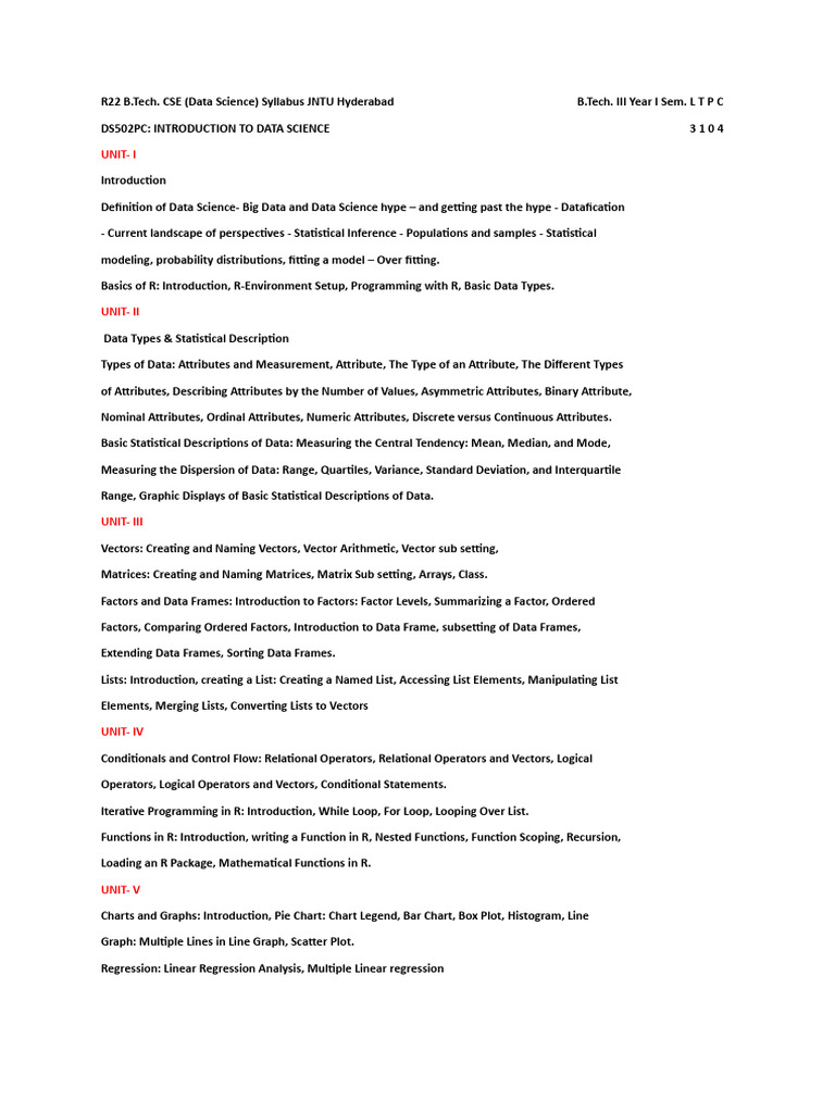 Ids Unit 1,2,3,4 & 5 | PDF | Statistics | Sampling (Statistics)