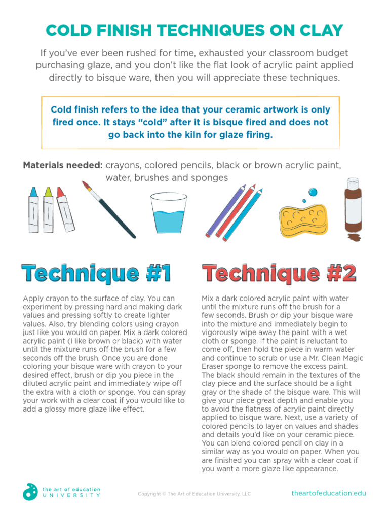 Cold Finish Techniques On Clay | PDF | Paint | Acrylic Paint