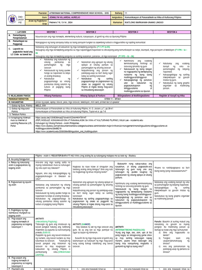DLL-W1-KPWKP-3rd-Quarter | PDF