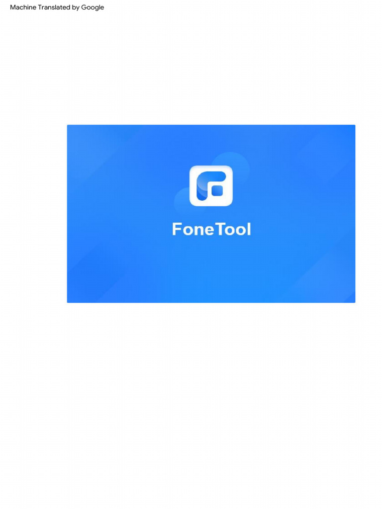 FoneTool UserManual | PDF