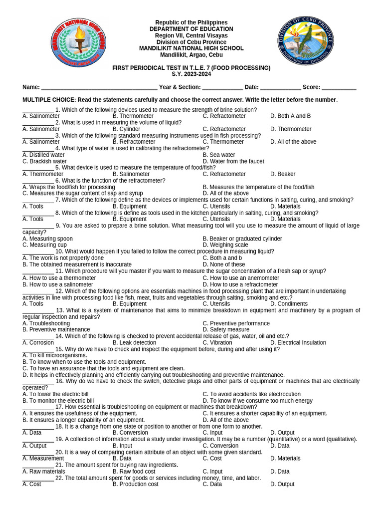 Food Processing | PDF | Hygiene | Thermometer