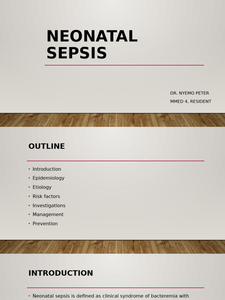 Neonatal Sepsis Md5 | PDF | Sepsis | Pneumonia