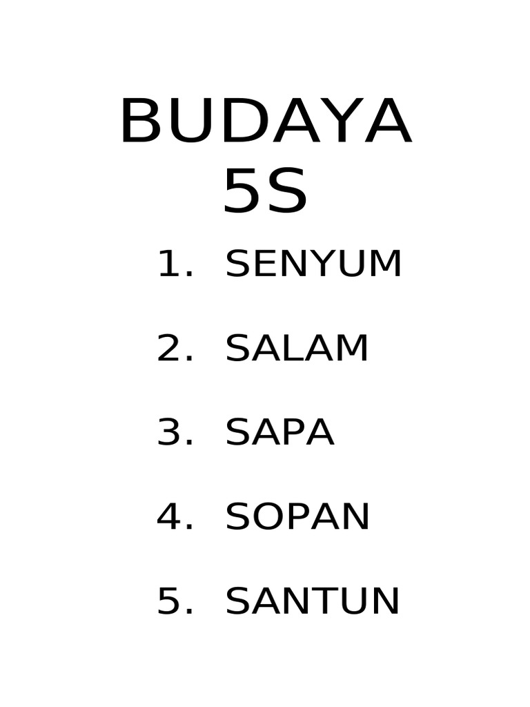 Budaya 5S | PDF