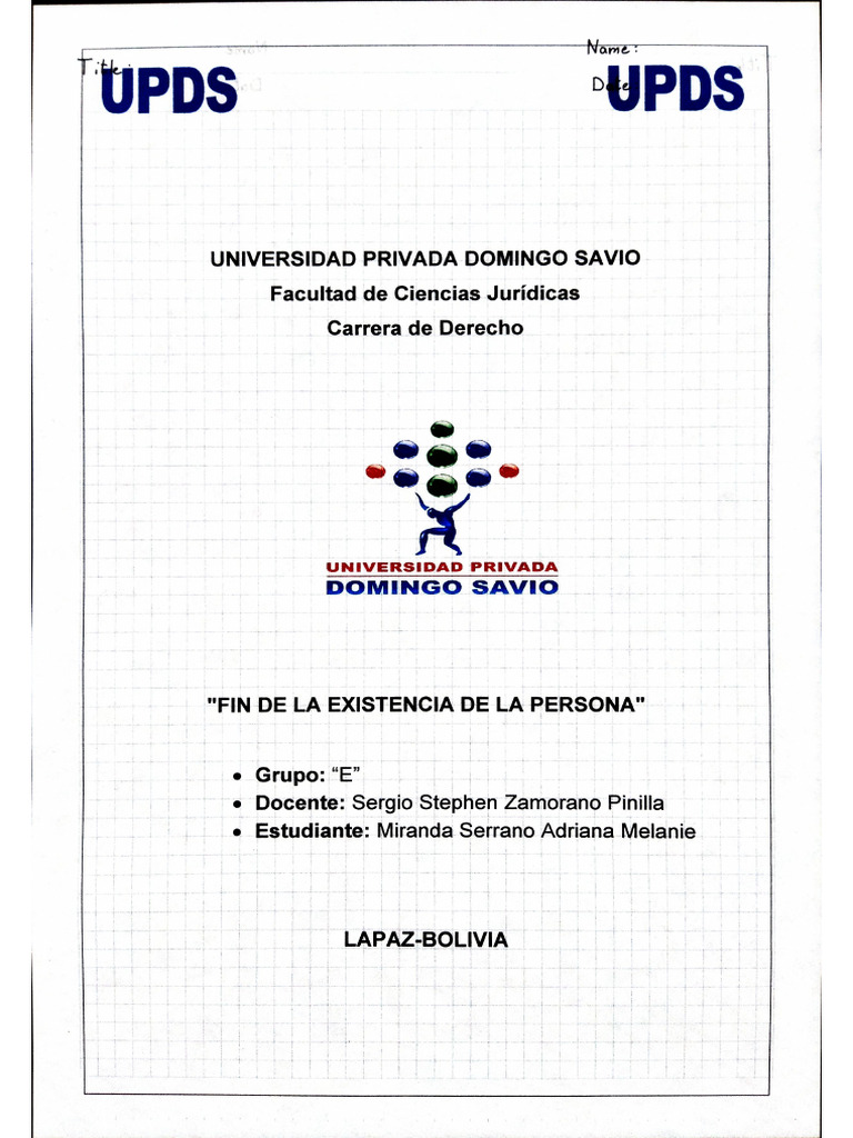 Fin de La Existencia de La Persona | PDF