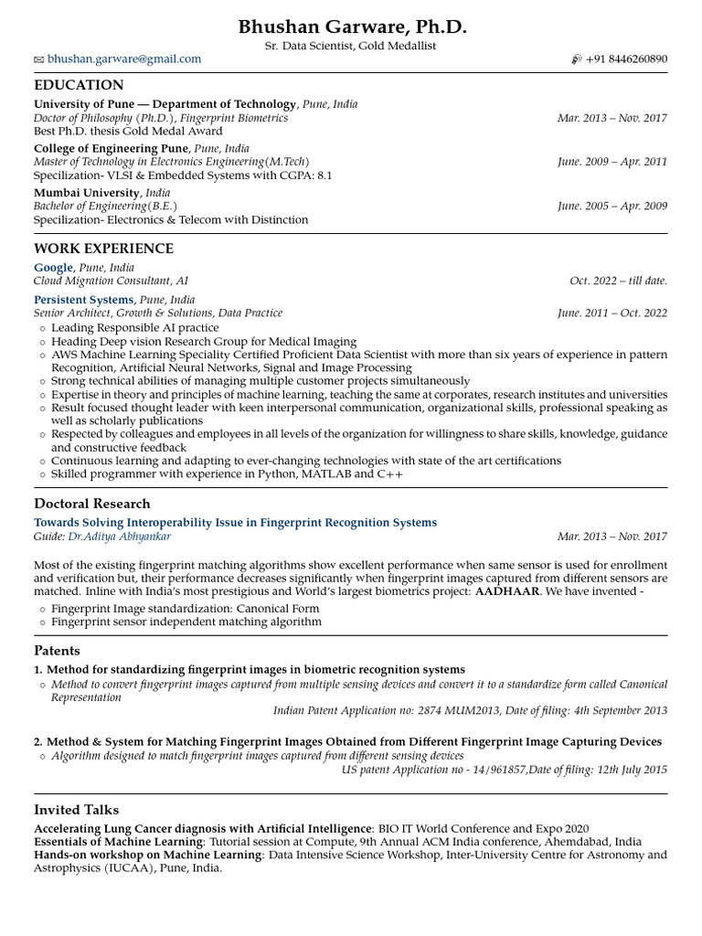 Bhushan Resume | PDF | Machine Learning | Deep Learning