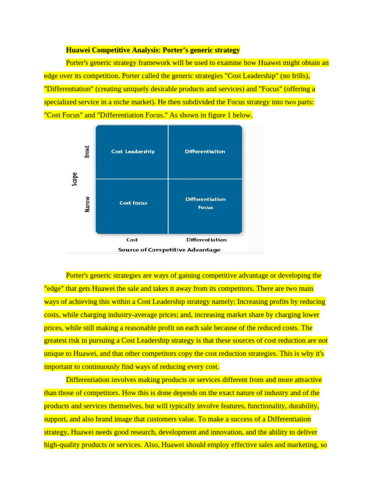 Huawei Competitive Analysis | PDF | Competitive Advantage | Brand