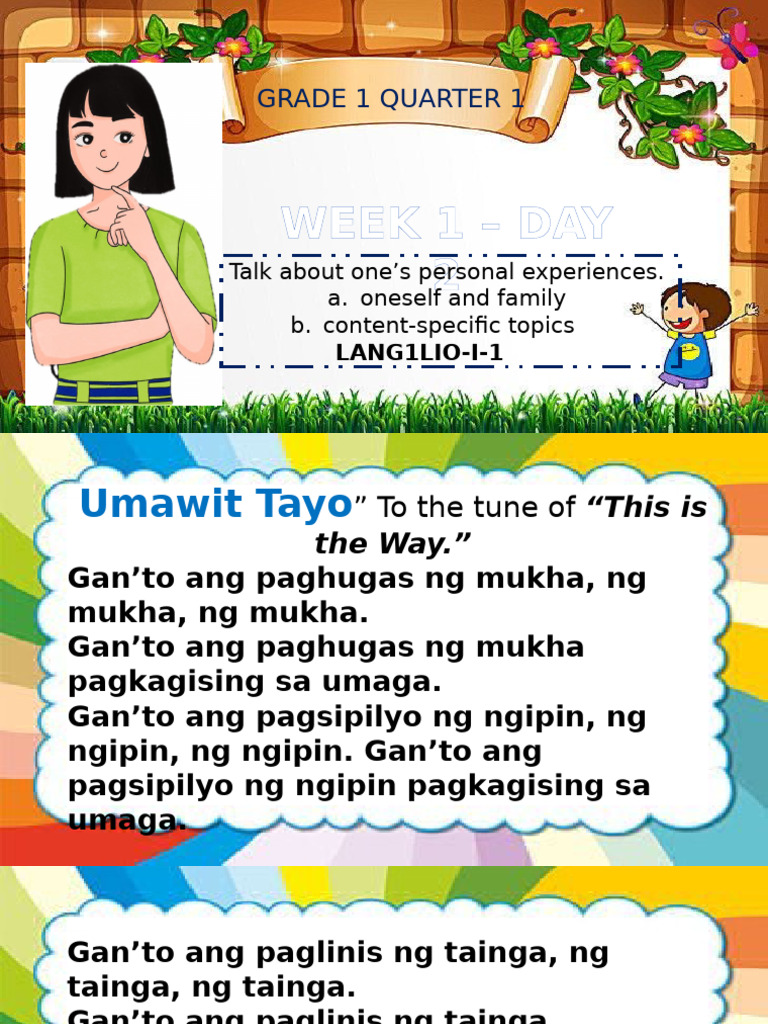 Language 1 Week 1 Day 2 | PDF