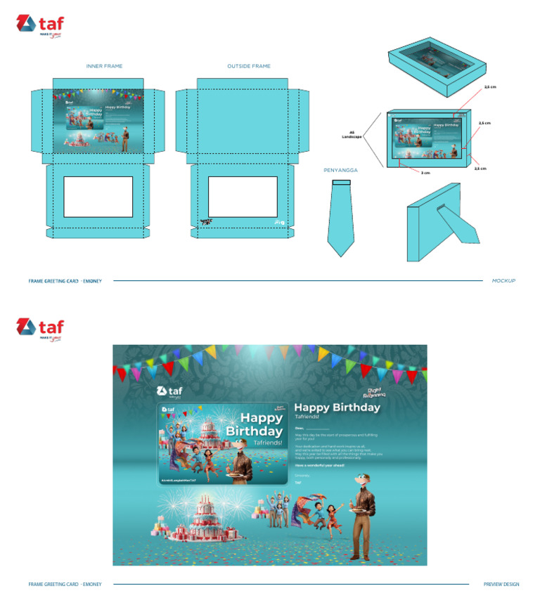V2 - TAF Mockup Frame Greeting Card Birthday - Preview | PDF