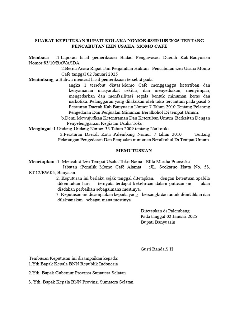 BERKAS-BERKAS SIDANG PTUN | PDF