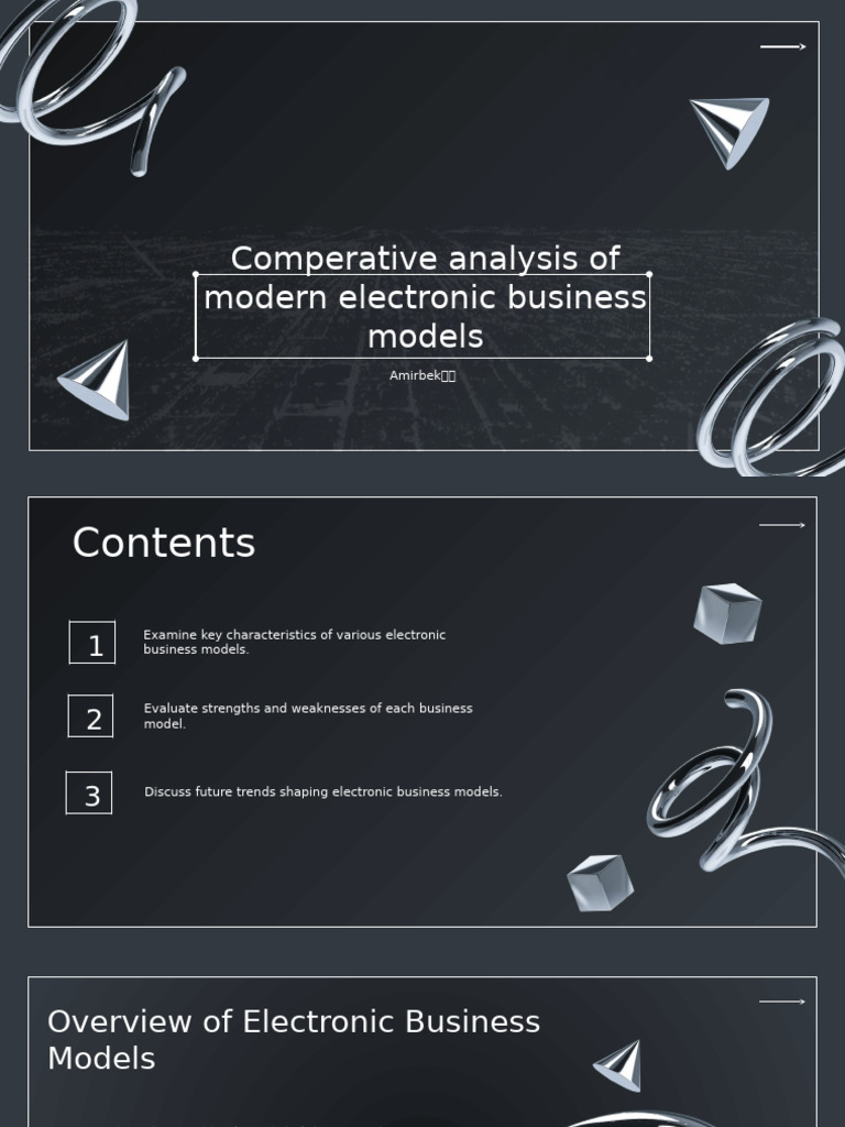 Comperative Analysis of Modern Electronic Business Models | PDF ...