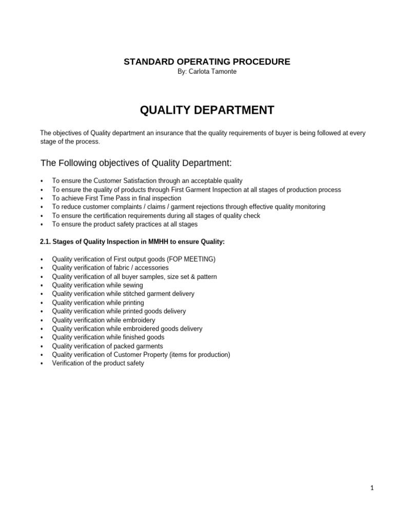 Quality Management | PDF | Quality Assurance | Sewing