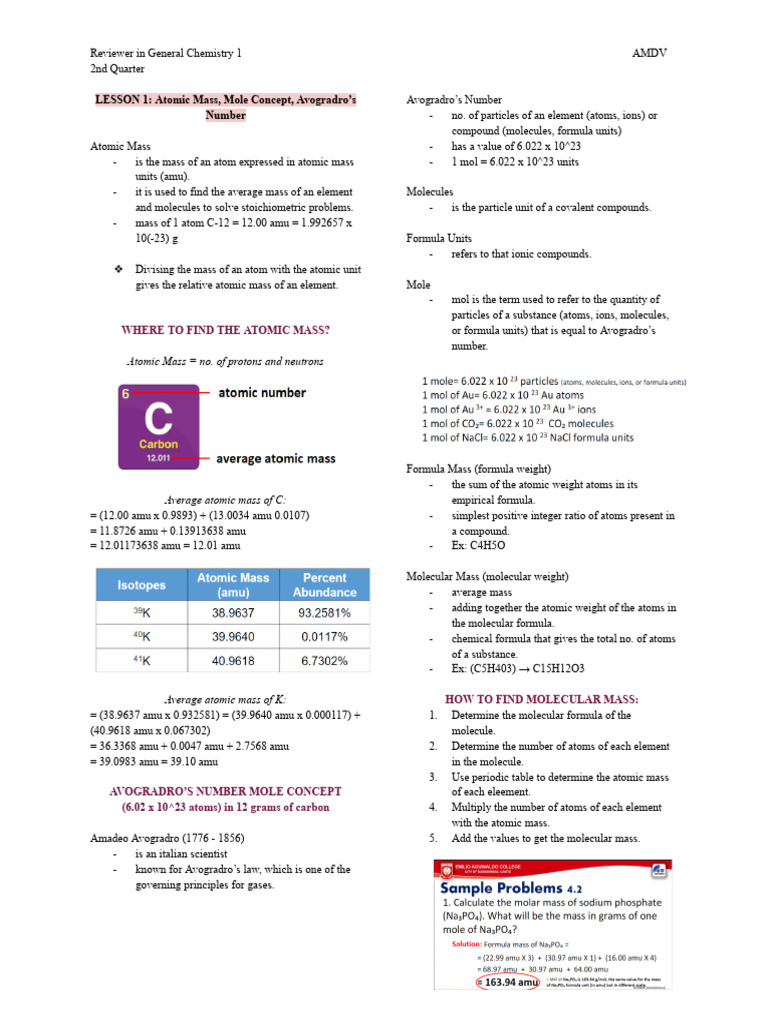 Reviewer in GenChem 1 | PDF | Gases | Molecules