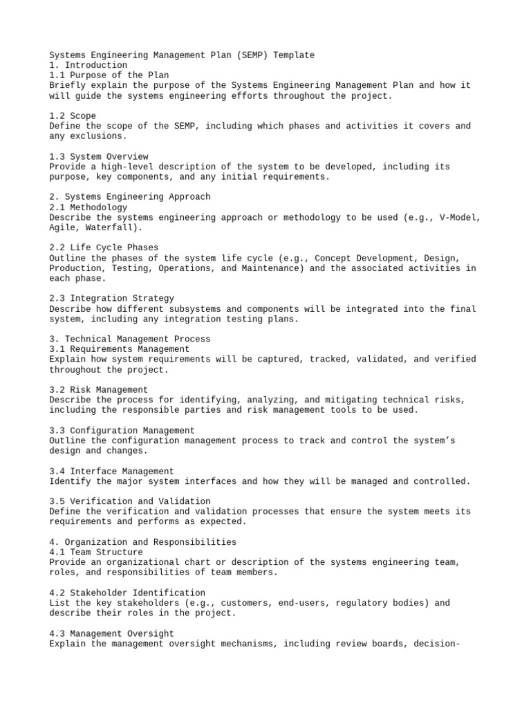 SEMP | PDF | Systems Engineering | System