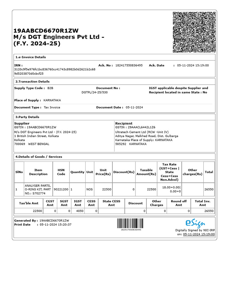 Nic - Einvoice.web - 530 - 24-25 | PDF | Invoice | Public Finance
