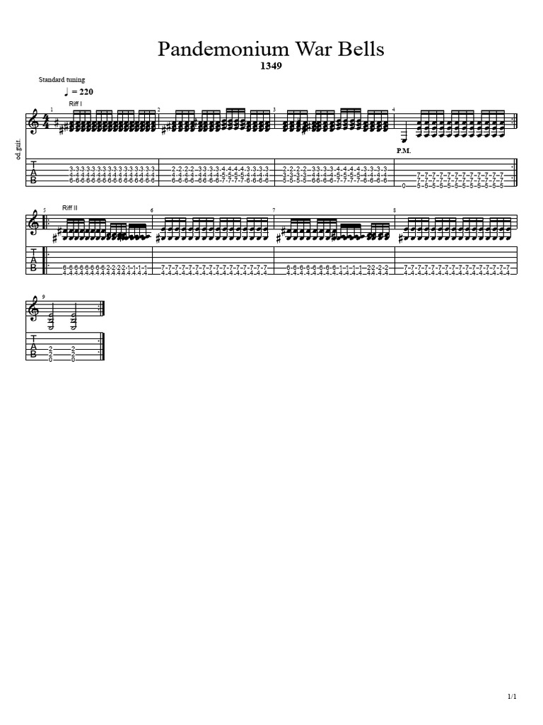 1349 - Pandemonium War Bells Tab | PDF