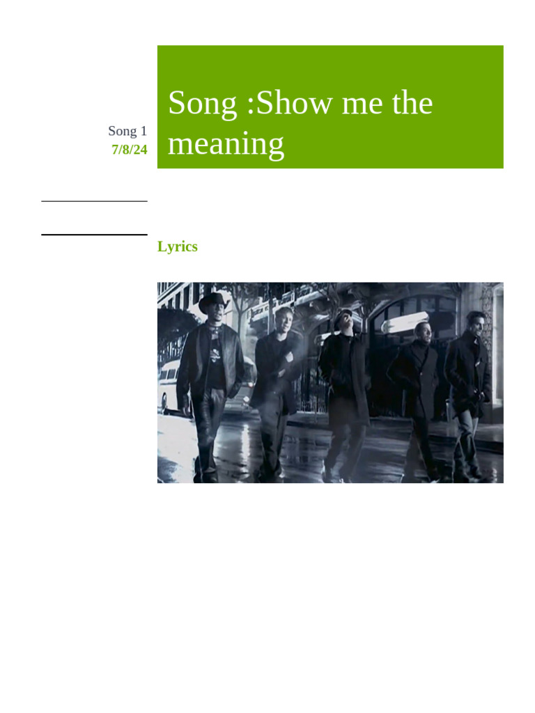 Song 1 | PDF