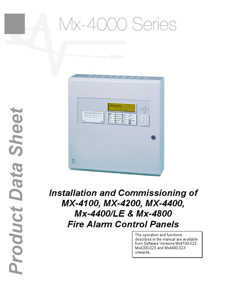 MX-4000 Series Installation | PDF | Electrical Wiring | Mains Electricity