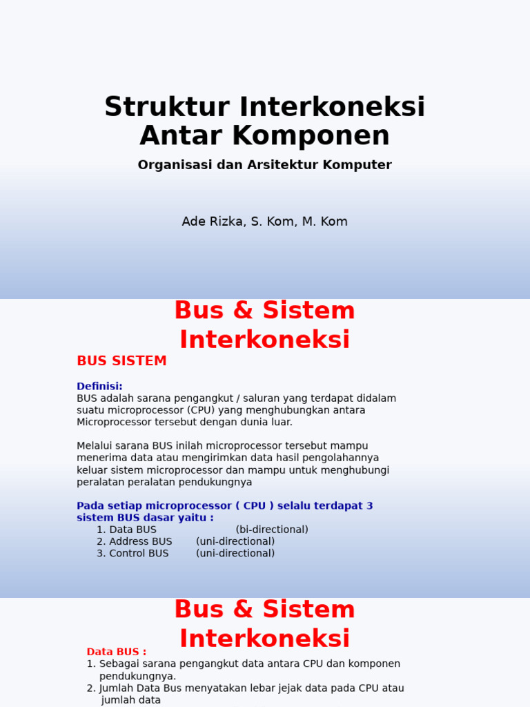 Struktur Interkoneksi Antar Komponen | PDF
