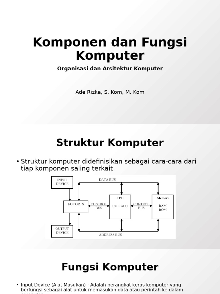 Komponen Dan Fungsi Komputer | PDF