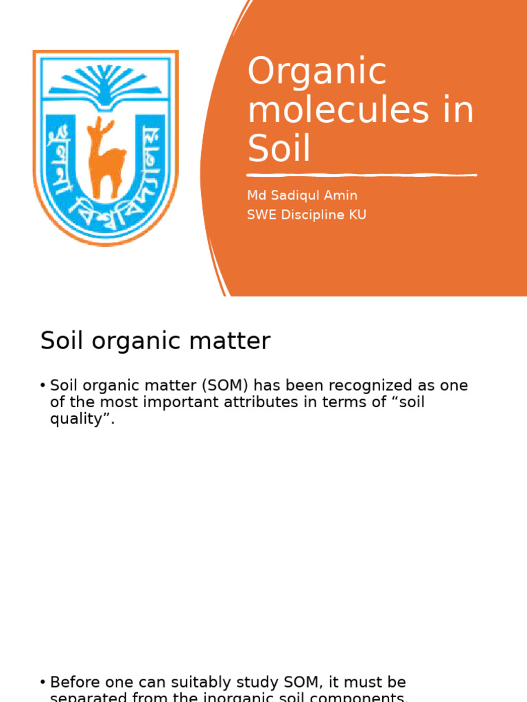 Organic Molecules in Soil | PDF | Solubility | Soil