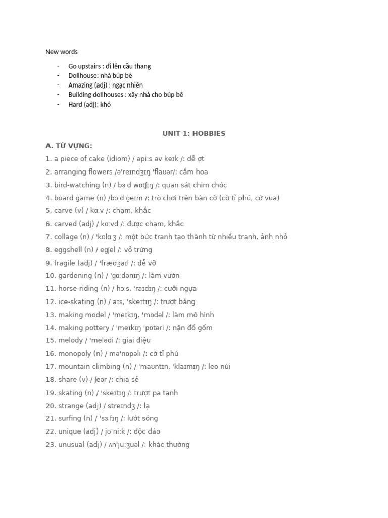 New Words Lop 7 | PDF