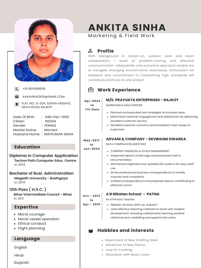 Resume - Ankita | PDF | Learning