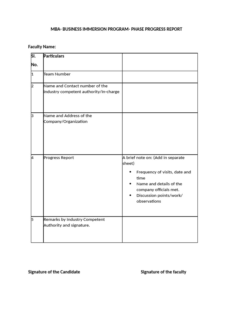 BIP-Phase Wise Progress Report | PDF
