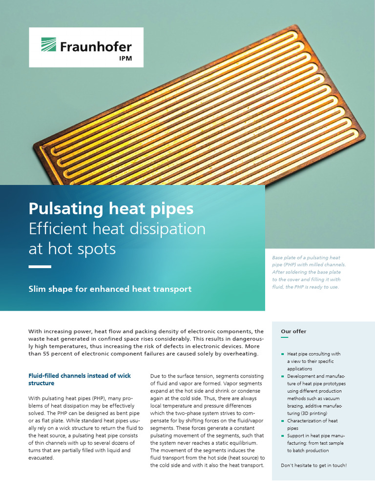 Pulsating Heatpipes Hot Spot Cooling | PDF | Heat Transfer | Heat