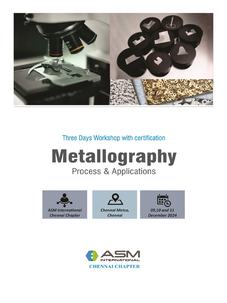 3 Days Workshop With Certification | PDF | Metallurgy | Materials Science