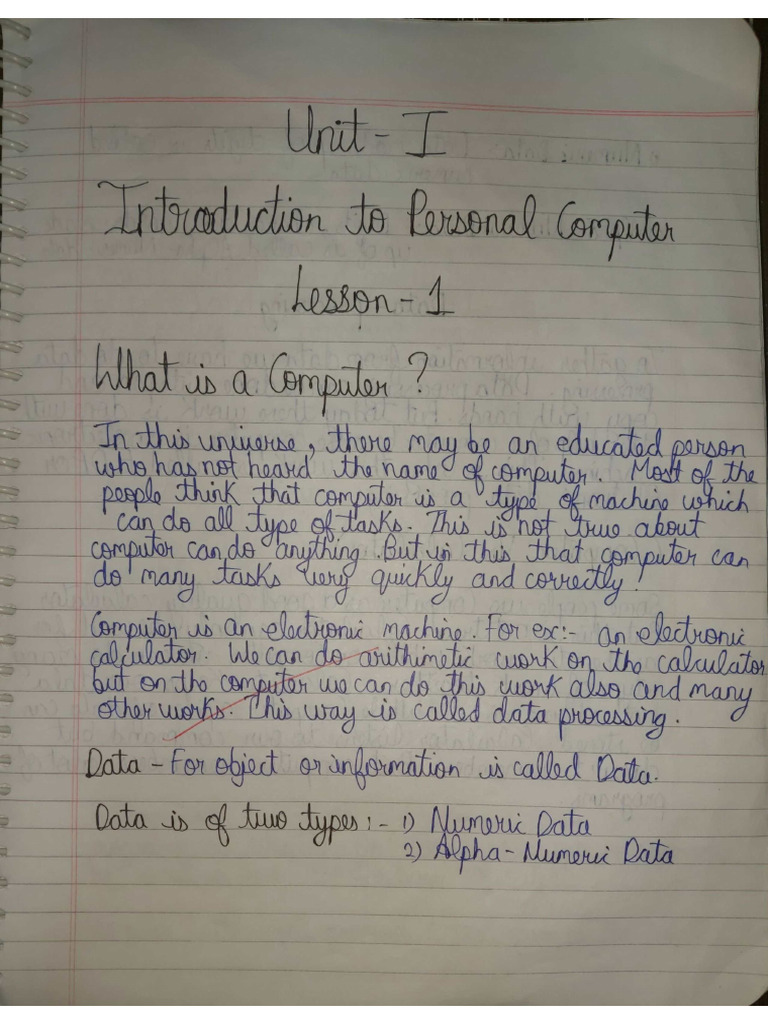 Unit-1 Fundamentals of Computer - 1 | PDF