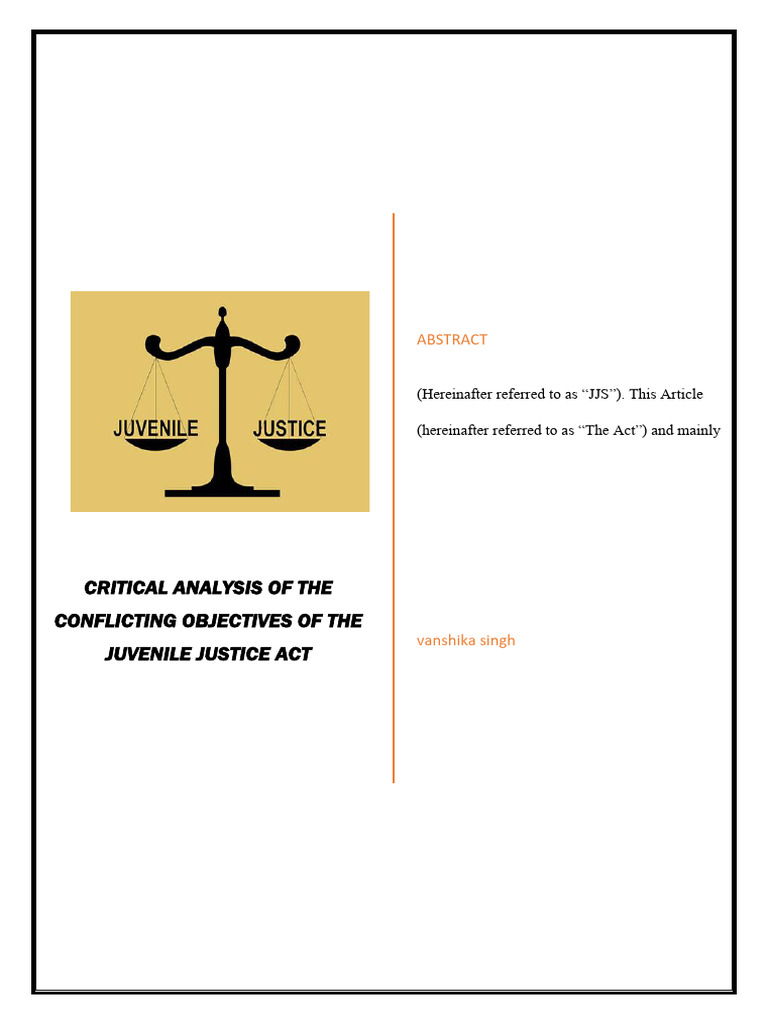 Critical Analysis of JJ Act | PDF | Juvenile Delinquency | Juvenile Court
