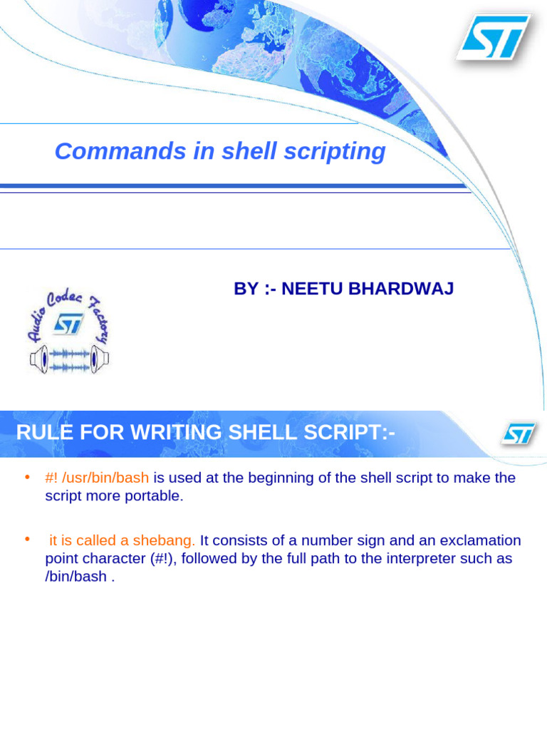 SHELL_SCRIPTING_PRESENATION | PDF | Software Engineering | Computer Programming