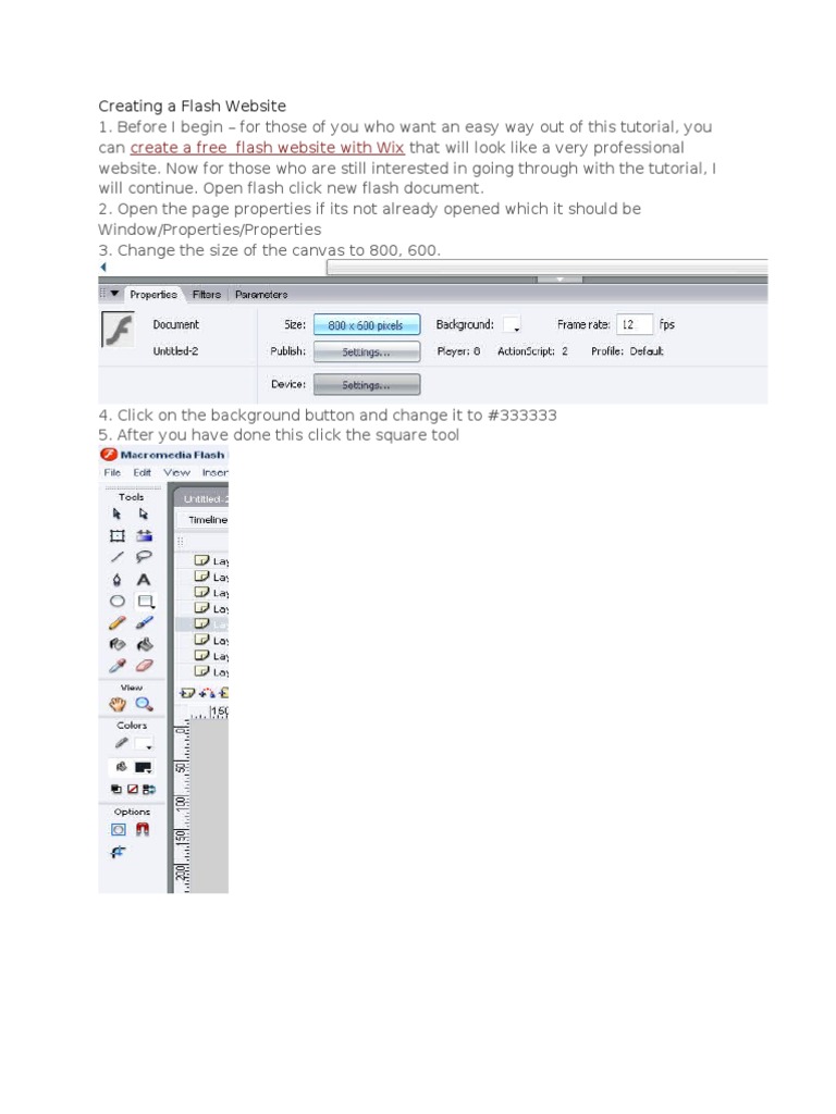 Creating A Flash Website 1 | PDF | Adobe Flash | Computing