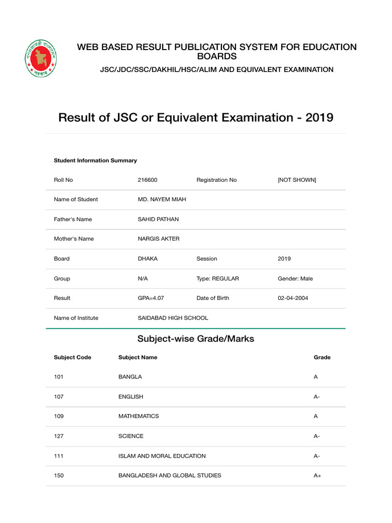 Web Based Result Publication System for Education Boards | PDF