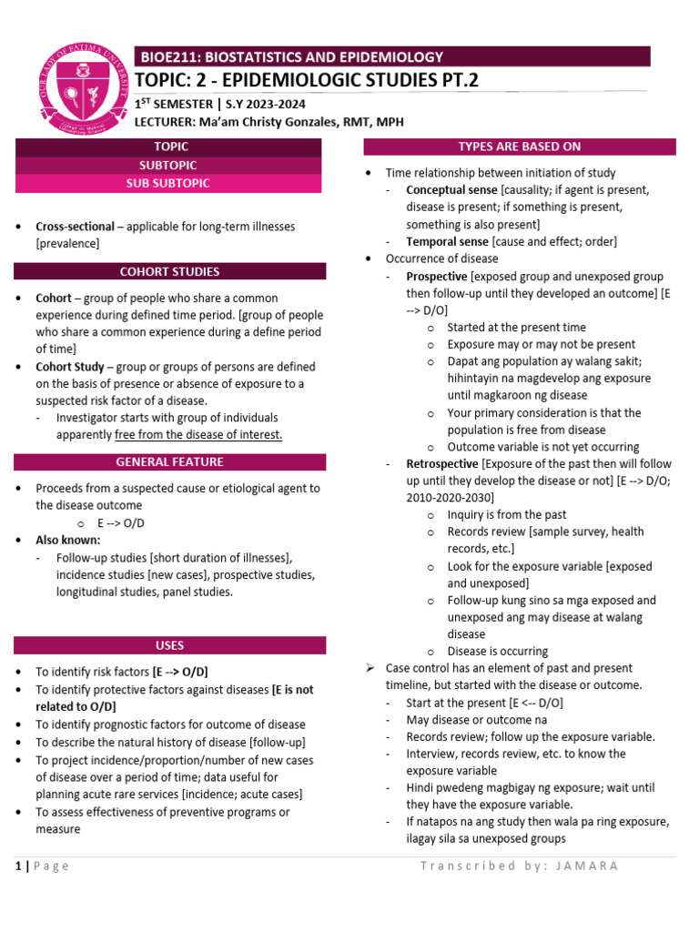 Understanding Cohort and Case-Control Studies | PDF | Phases Of ...