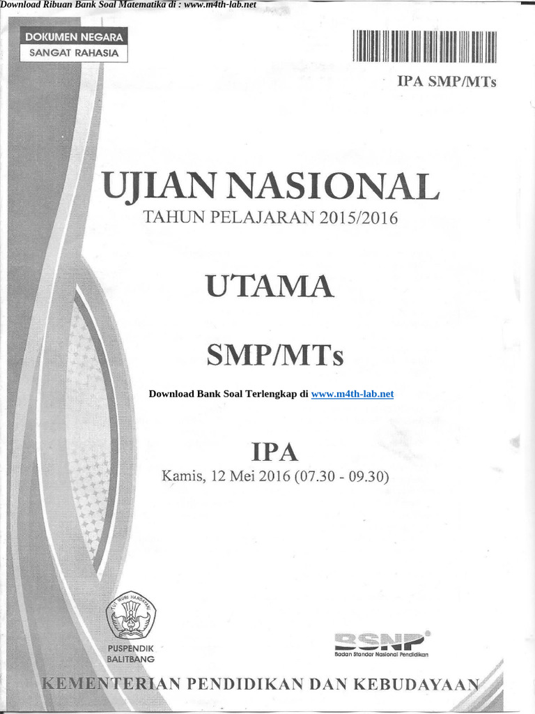 UN 2016 IPA P1-Dikonversi | PDF