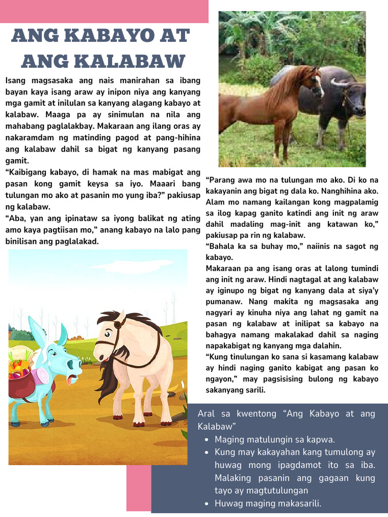Ang Kabayo at Kalabaw | PDF