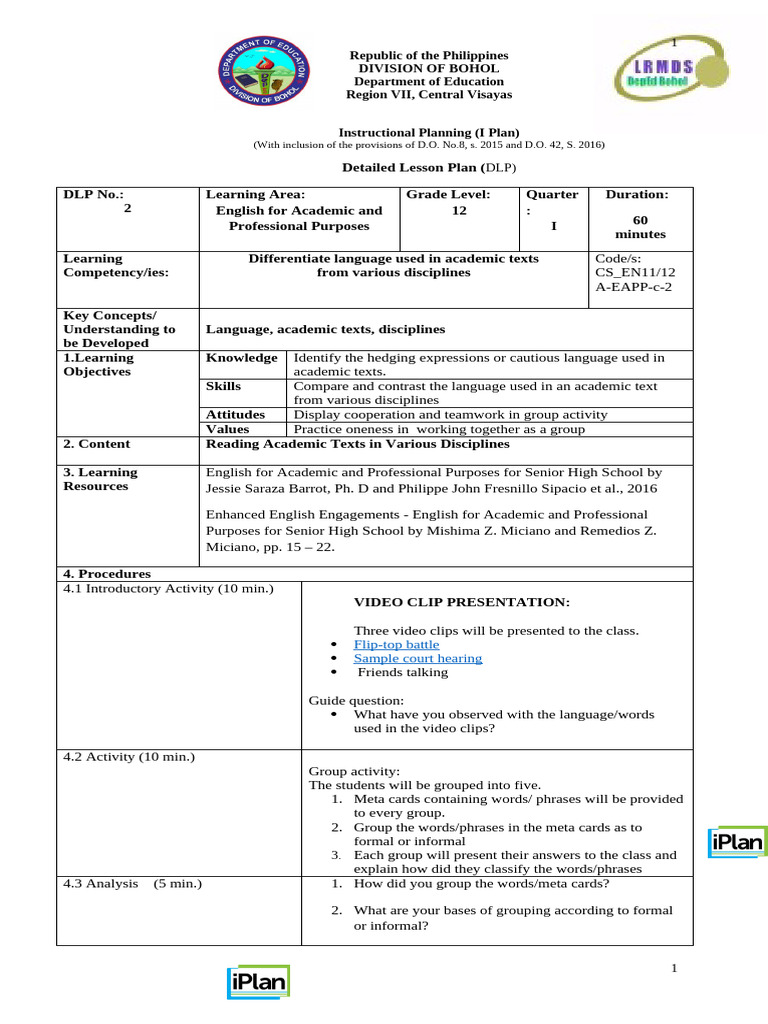 Quarter I DLP 2 melissa | PDF | Learning | Cognitive Science