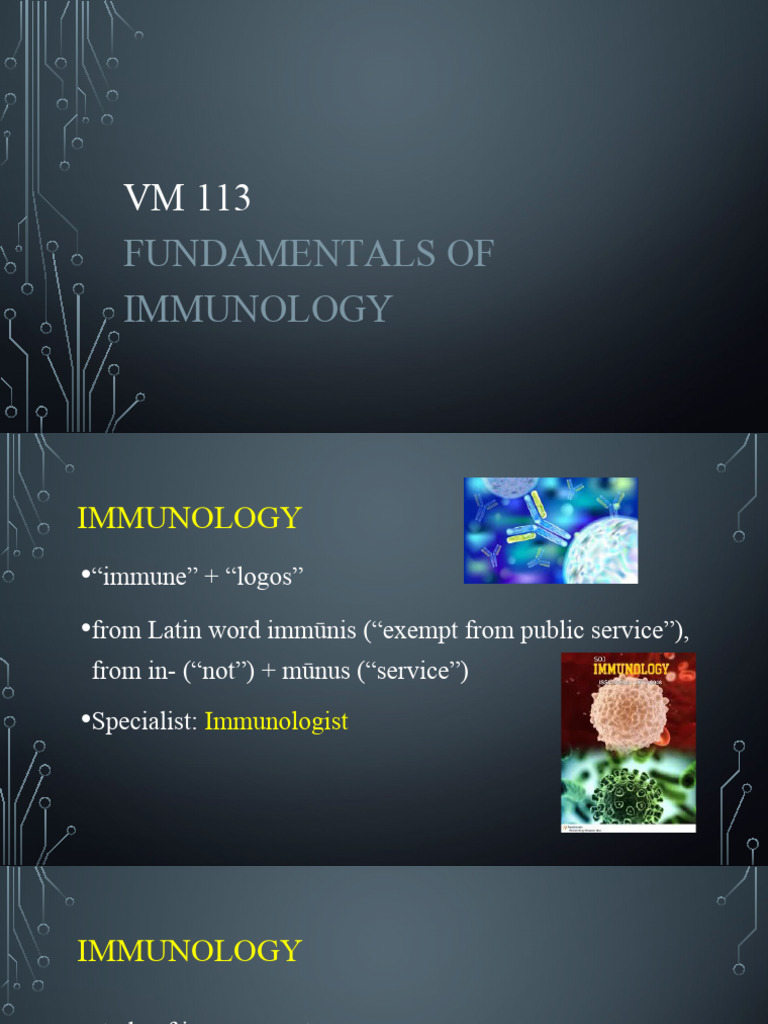 Intro to Immunology Basics | PDF | Immunology | Immune System