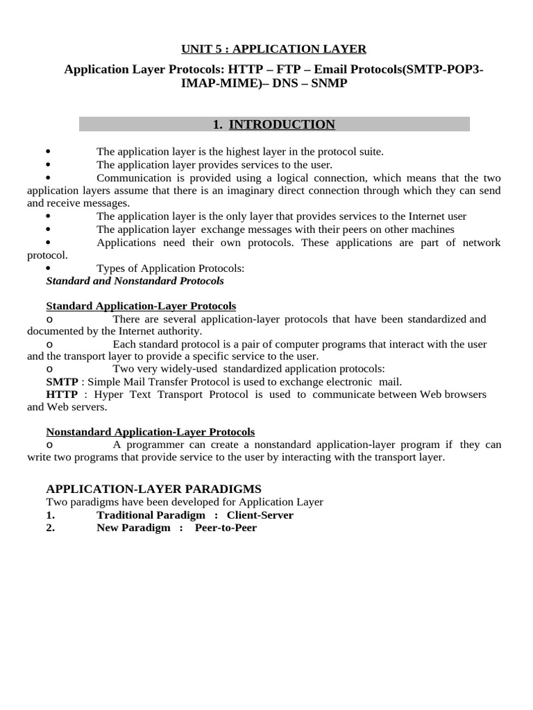 UNIT 5 - Application Layer | PDF | Http Cookie | World Wide Web UNIT 5 - Application Layer | PDF | Http Cookie | World Wide Web