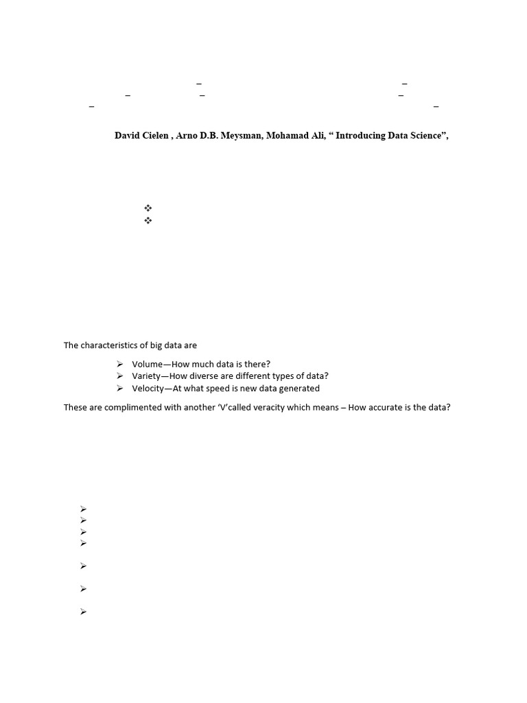 CS 3353 FDS Unit 1 Notes Jpr | PDF | Data Science | Data