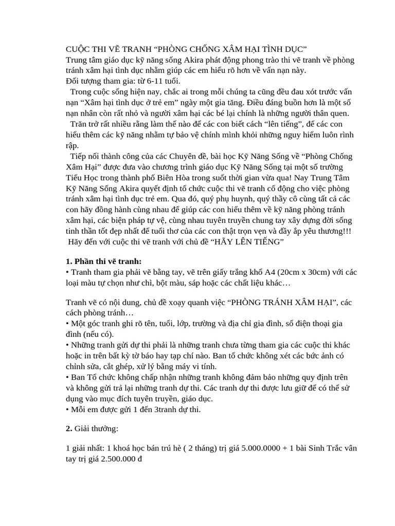 CUỘC THI VẼ TRANH | PDF