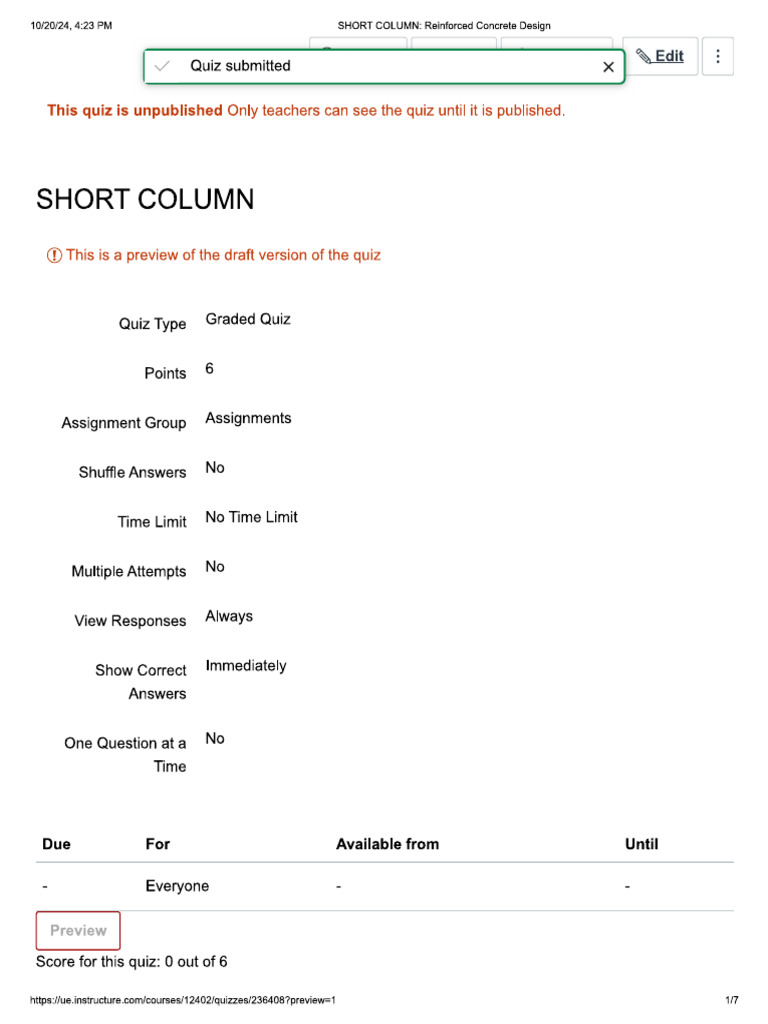 Practice Problems for Short Columns | PDF