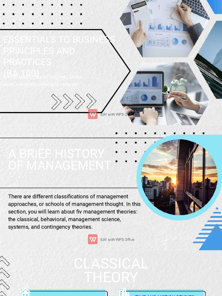 BA 100 - Management-and-its-History | PDF | Business | Science